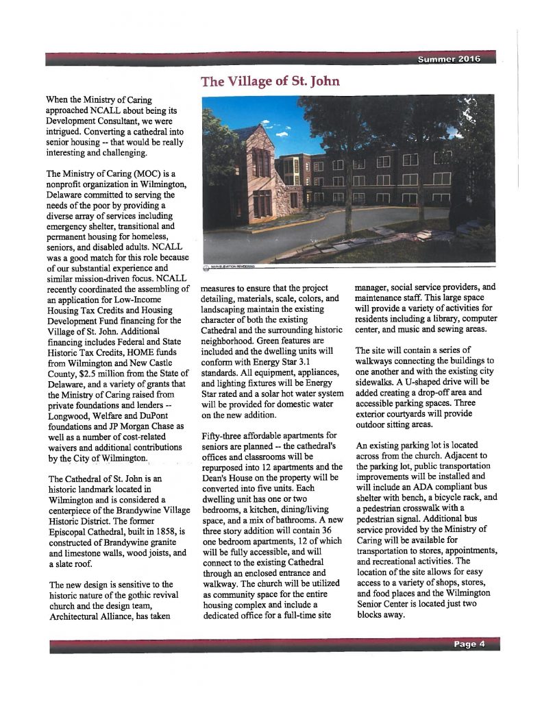 Ministry of Caring : NCALL featured the Village of St. John Project in ...